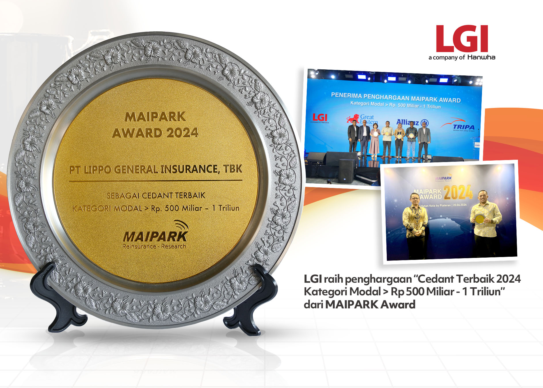 PT Lippo General Insurance Tbk Kembali Meraih Penghargaan MAIPARK Award ...