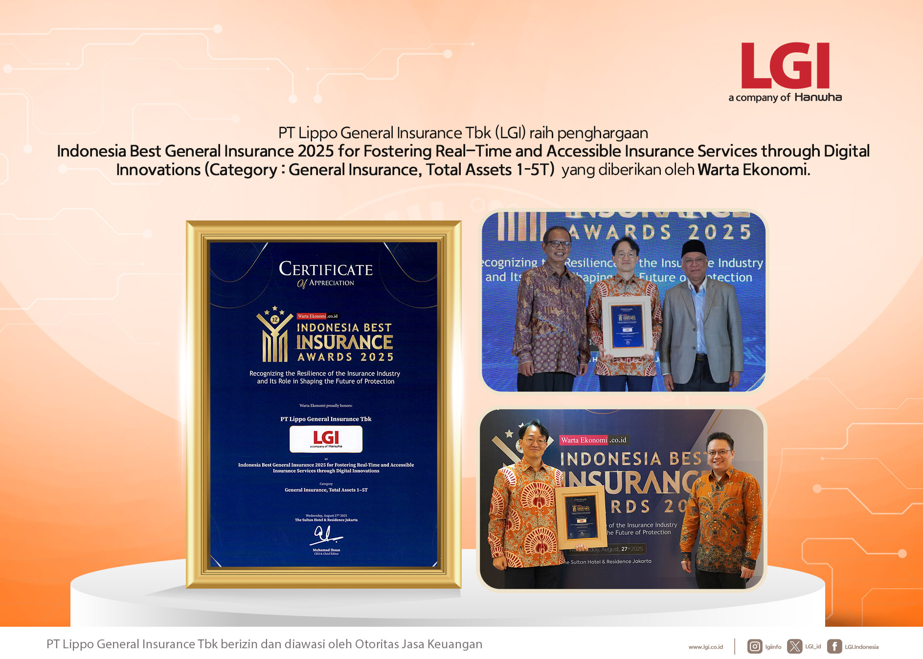 PT Lippo General Insurance Tbk (LGI) Raih Penghargaan Indonesia Best ...